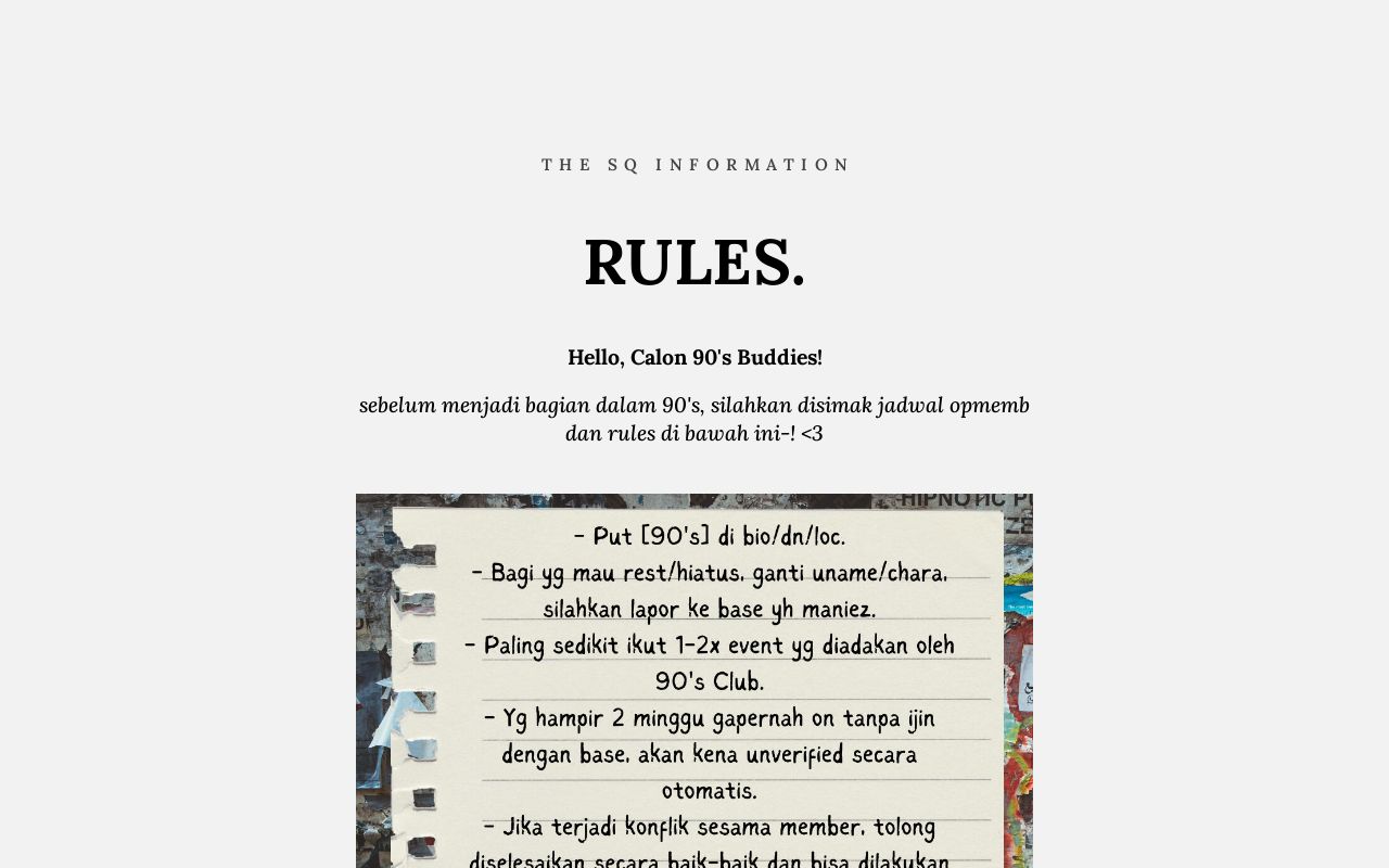90's Rules